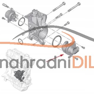 Příruba chlazení Peugeot 307, 1201C2